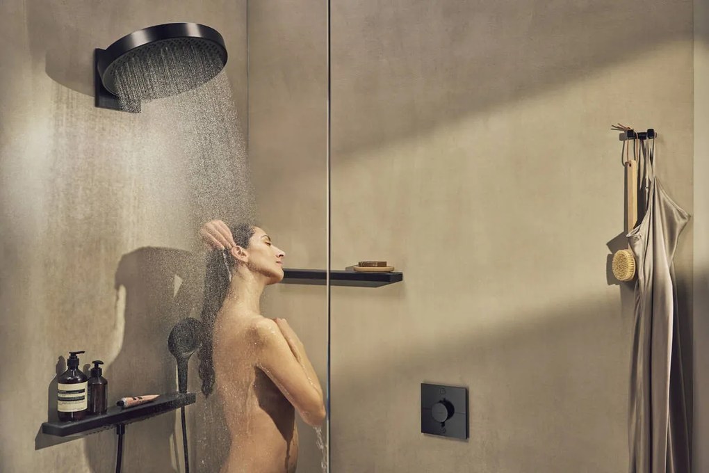 Hansgrohe AddStoris, dvojitý háček, matná černá, HAN-41755670