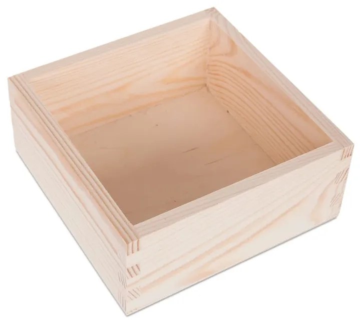 ČistéDřevo Dřevěný box 15 x 15 cm