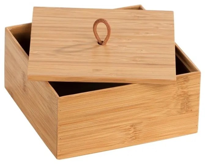 Bambusový box s víkem Wenko Terra, šířka 15 cm