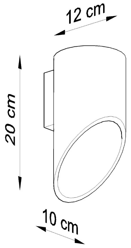 Sollux Lighting Nástěnné svítidlo PENNE 20 Černá
