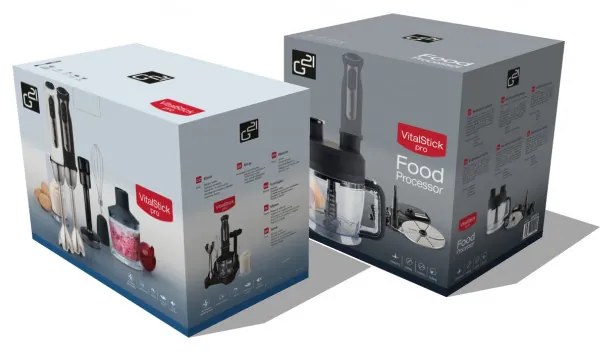 Set G21 mixér VitalStick Pro 1000 W s Food Processorem, Black