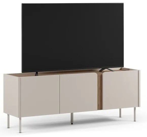 TV stolek v dekoru dubu v krémovo-přírodní barvě 140x53x35 cm Lucile – Marckeric