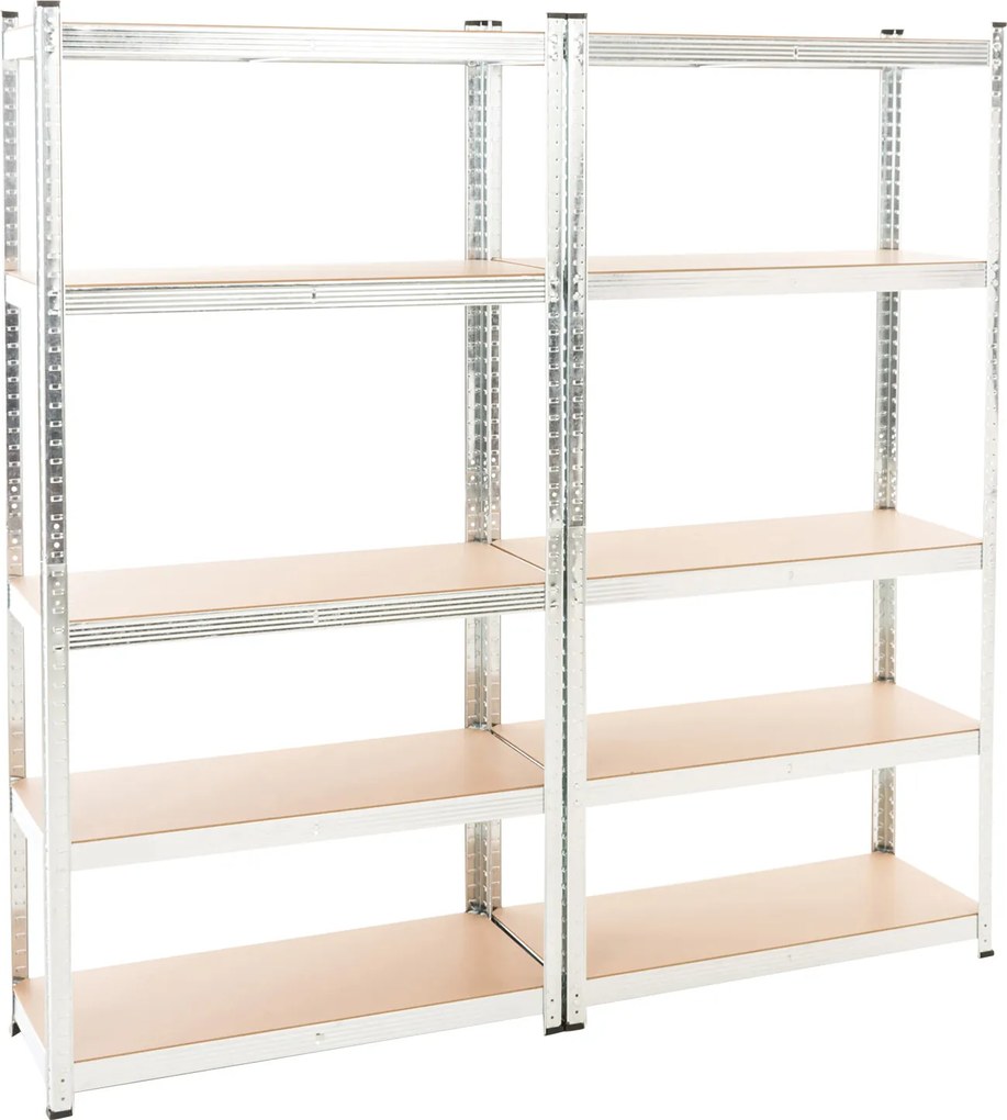 Sada 2 ks zásuvný regál G 90x40x180 cm – stříbrná