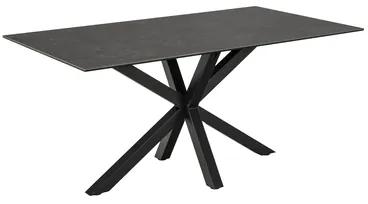 Jídelní stůl s keramickou deskou černý ZEUS