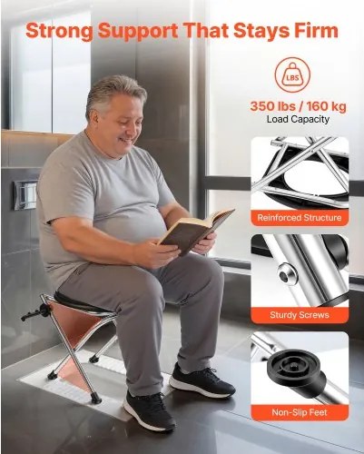 Přenosná toaleta pro kempování, Nosnost 156 kg VEVOR