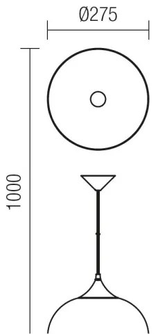 Redo 06-032 - Lustr na lanku COLINE 1xE27/42W/230V