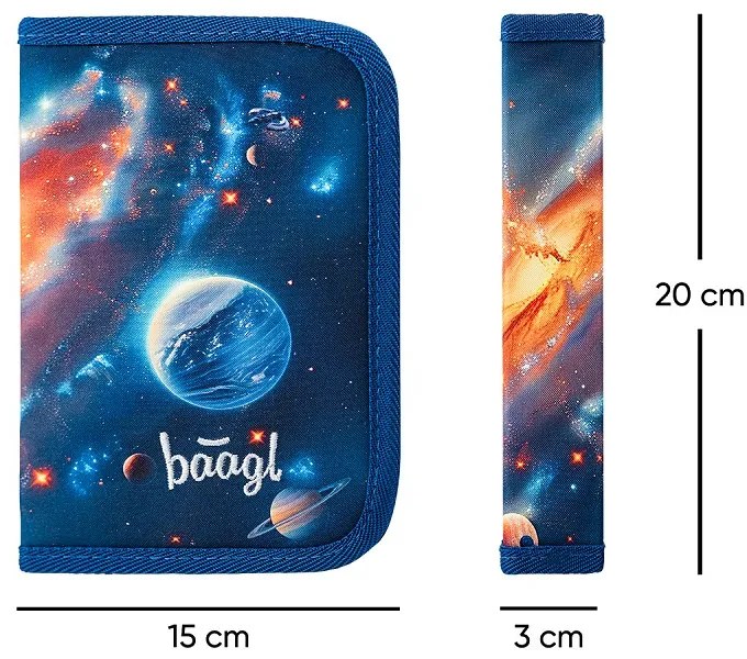BAAGL - jednopatrový školní penál Vesmír, 2 chlopně