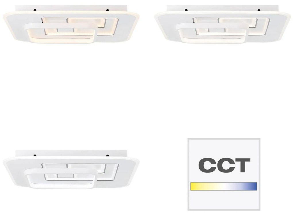 LED stropní světlo Furtado, obdélníkové