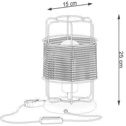 Sollux SL.1302 - Stolní lampa GIZUR 1xE27/15W/230V