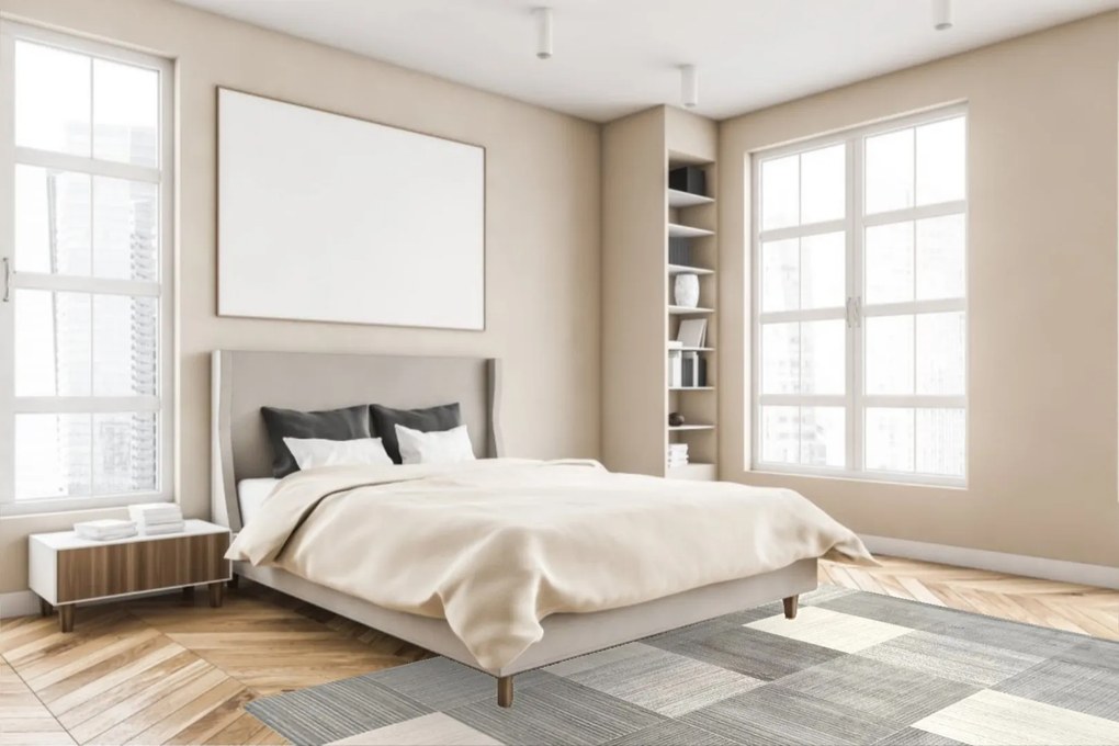 Berfin Dywany, Kusový koberec Vals 8002 Grey, 200x290, šedá, obývací pokoj