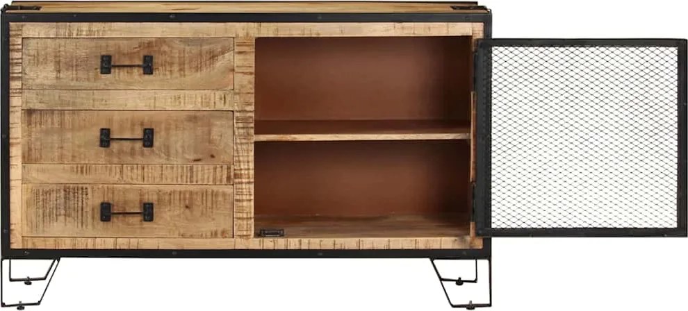 Příborník 100 x 31 x 60 cm masivní hrubé mangovníkové dřevo 285894