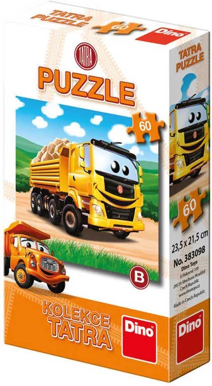 DINO Puzzle 60 dílků TATRA Auta skládačka 24x22cm 6 druhů dn383098