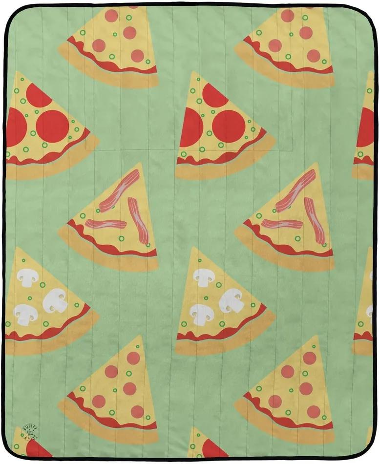 Butter Kings Kempingová deka Tasty pizza, 145 x 180 cm