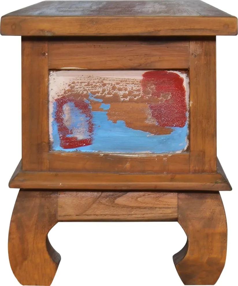vidaXL TV stolek 110 x 35 x 40 cm masivní teakové dřevo [289059] Barva: Vícebarevný