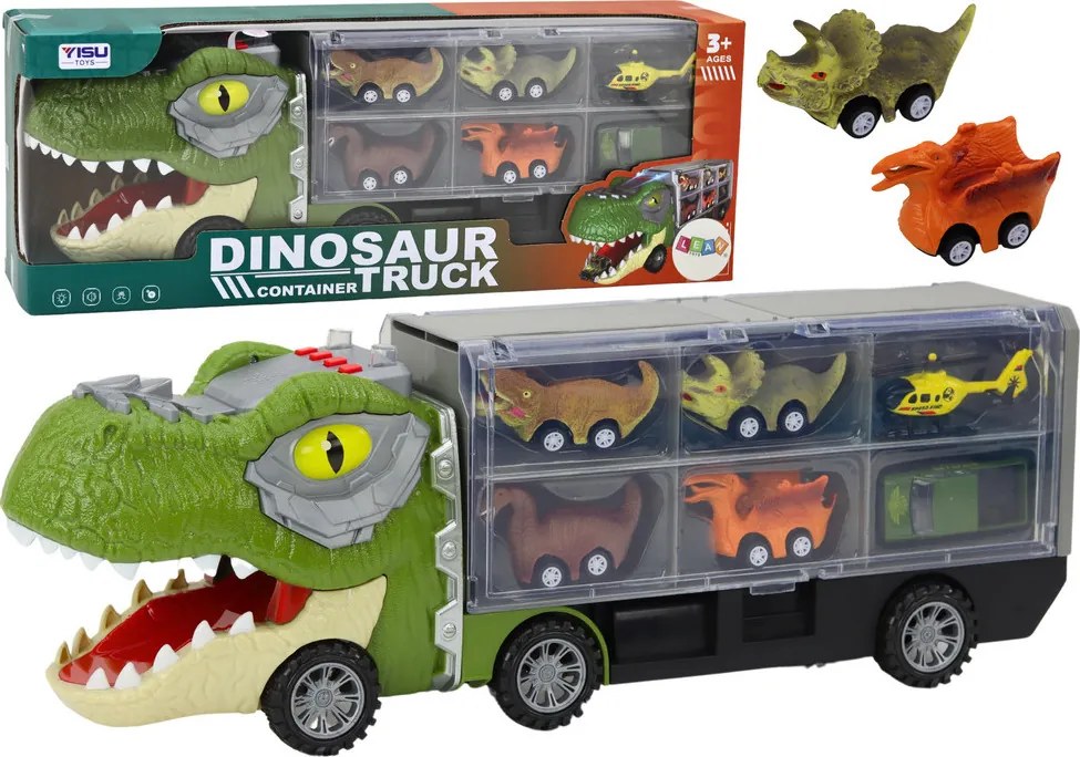 LEAN Toys Přepravní automobil Dinosaurus se zvuky