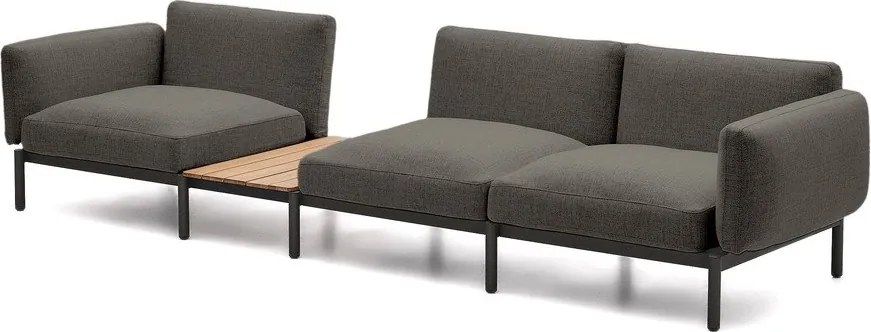 Tmavě šedá čalouněná zahradní pohovka Sorells – Kave Home