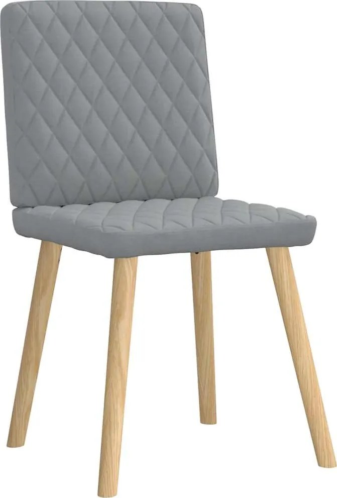 Jídelní židle 6 ks světle šedé textil 3315491