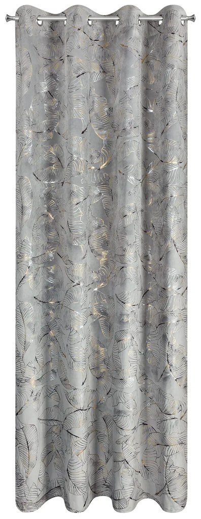 ZATEMŇOVACÍ ZÁVĚS NA KROUŽCÍCH ODETA 135X250 CM VZOROVANÁ
