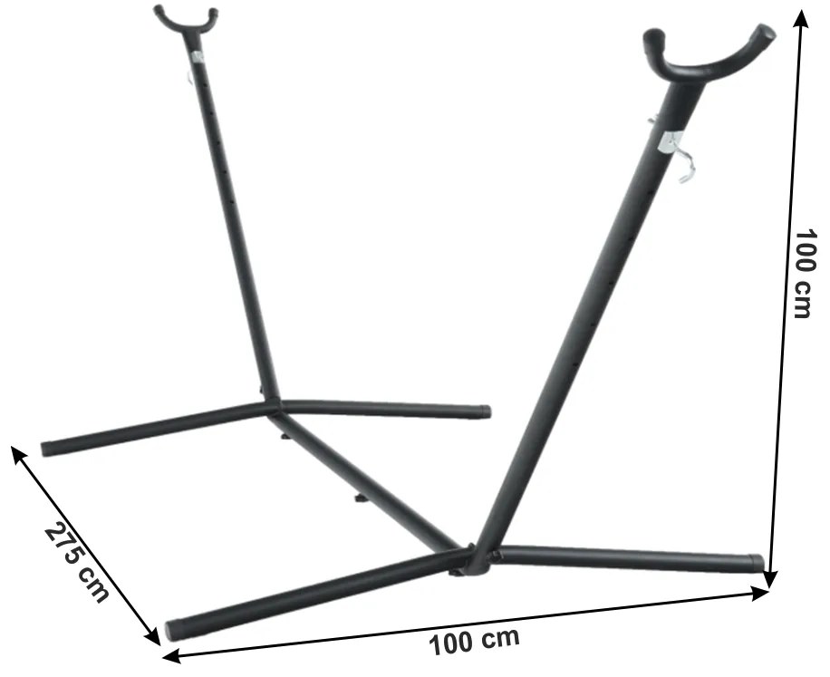 Kondela Stojan na houpací síť, černá, OTAN NEW TYP 3