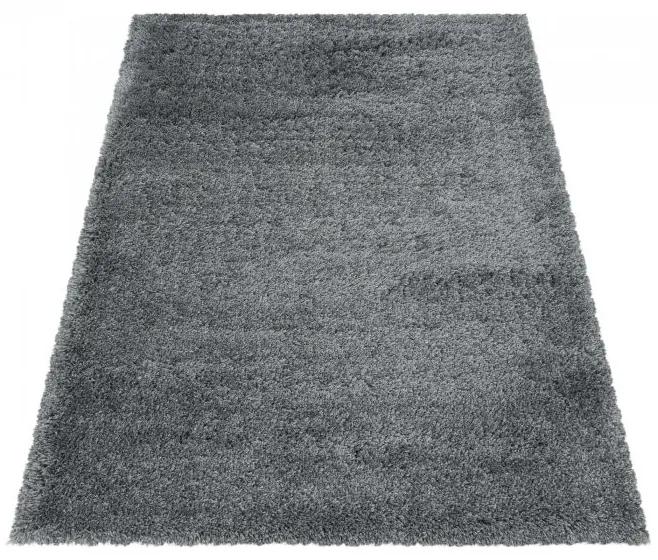 Vopi | Kusový koberec Fluffy shaggy 3500 light grey - 120 x 170 cm