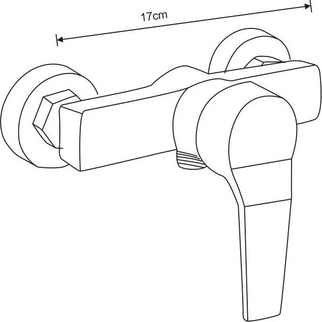 Mexen Carl sprchový set s dešťovou sprchou a sprchovou baterií Caro, černá, 746640240-70