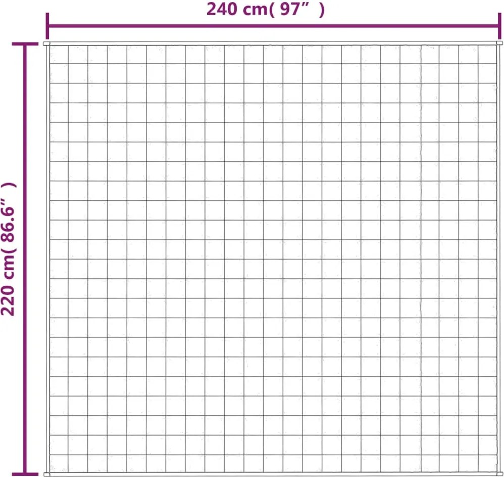 Zátěžová deka modrá 220 x 240 cm 15 kg textil 3154864