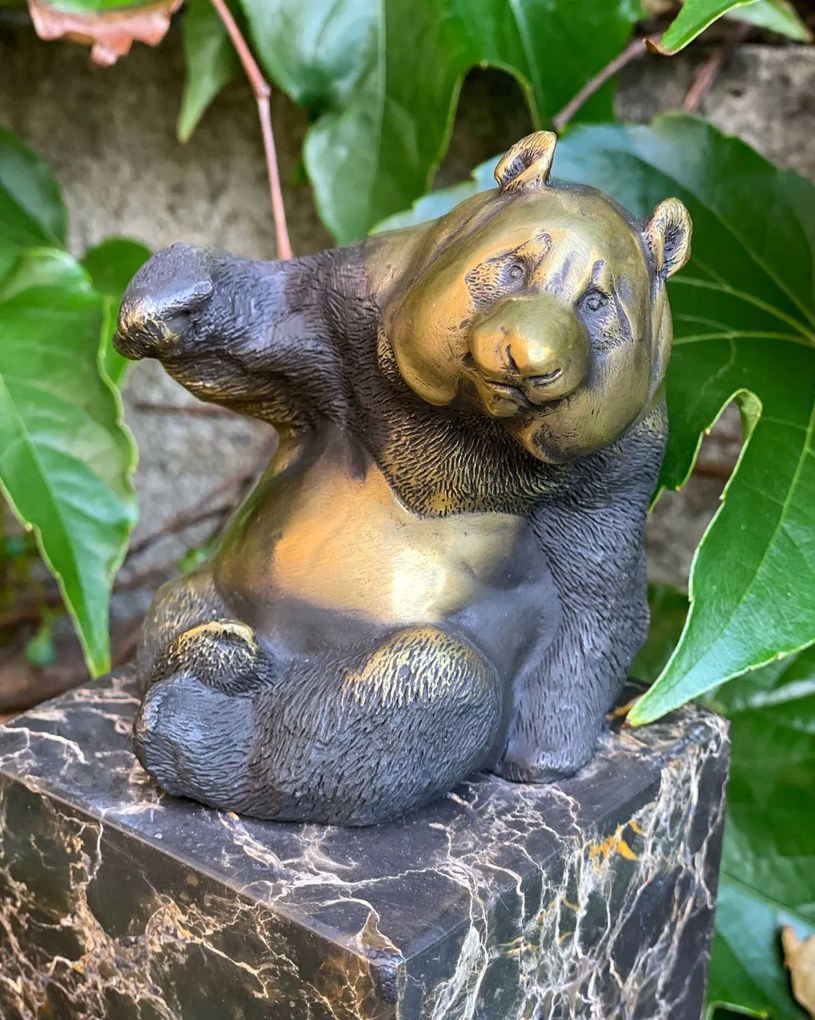 Bronzová socha soška PANDA