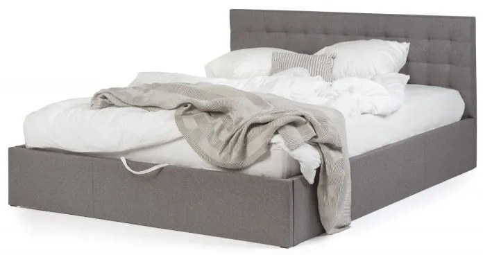 Hector Čalouněná postel Nero 160x200 dvoulůžko - šedé