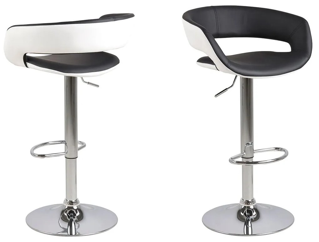 ACTONA Sada 2 ks − Barová židle Grace − černá 104 × 54,5 × 48,5 cm