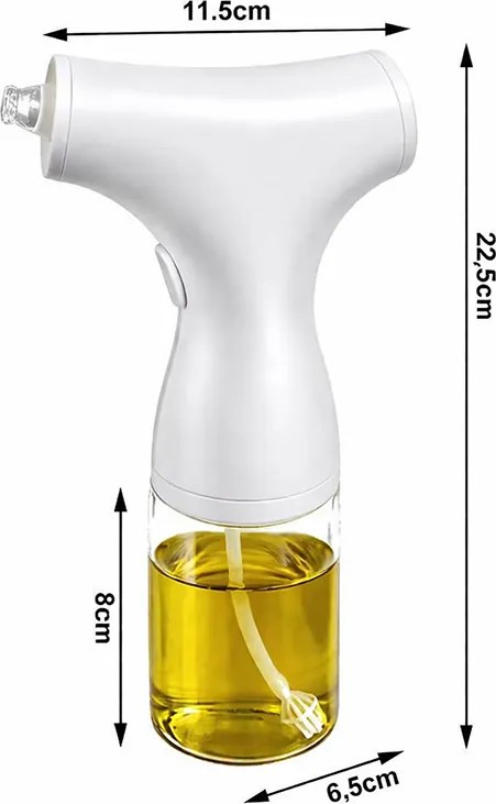 Verk Group ROZPRAŠOVAČ NA OLEJ, OLEJ, OCT A OCET – ELEKTRICKÝ DÁVKOVAČ 200 ml – SKLENĚNÝ ROZPRAŠOVAČ
