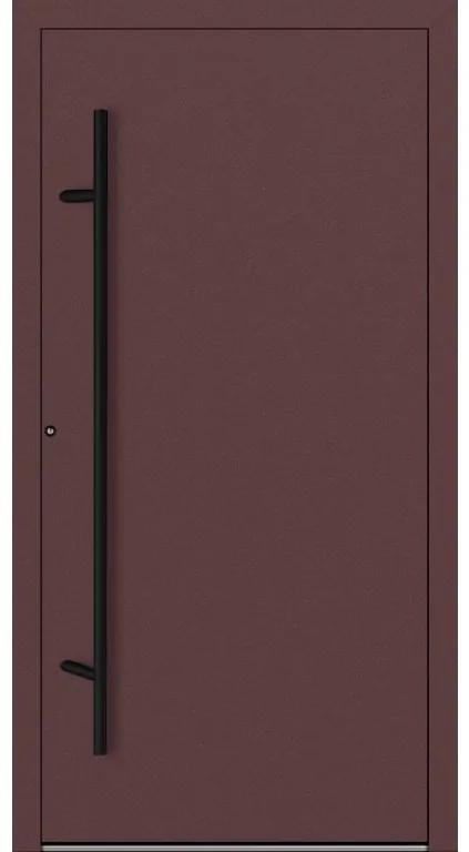 Hliníkové vchodové dveře FM Turen Premium P90 M20 BLACKLINE červenohnědá RAL3099 Orientace dveří: Levé, otevírání dovnitř, Standardní rozměr dveří včetně rámu: 100 cm x 200 cm - vnější rozměr rámu