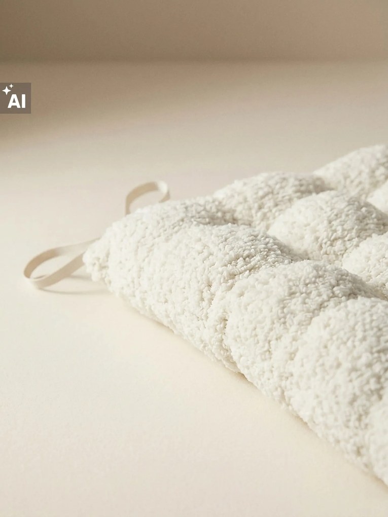 Sinsay - Podsedák na židli s žinylkovou úpravou - bílá