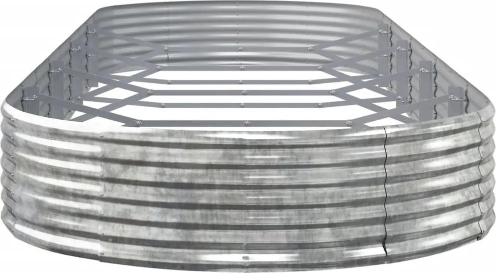 Vyvýšený záhon pozinkovaná ocel 450x140x36 cm stříbrný 319042