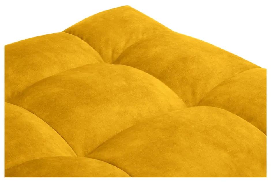 Žlutý sametový puf Windsor &amp; Co Sofas Vesta