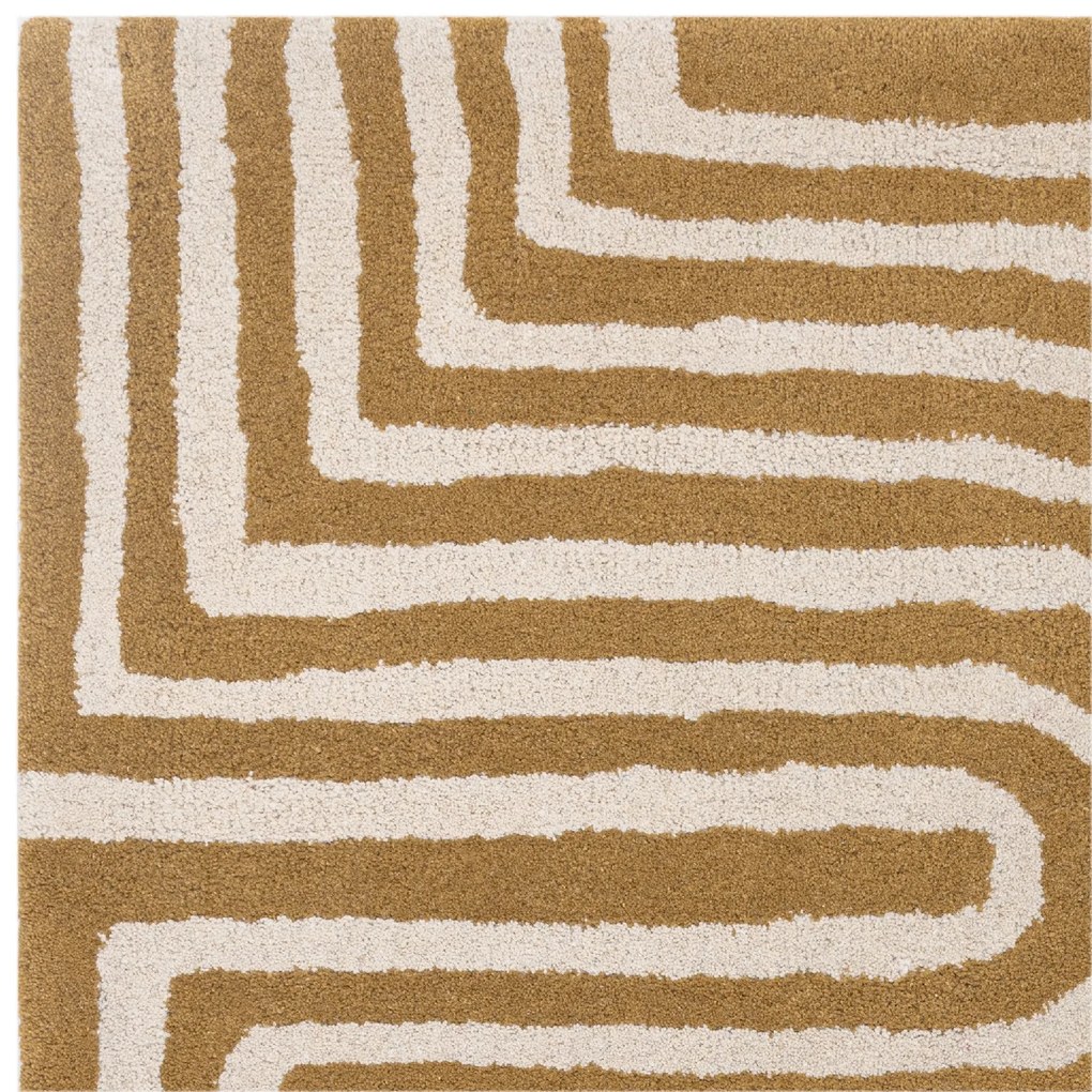 Tribeca Design Kusový koberec Jigsaw Curve Ochre Rozměry: 120x170 cm