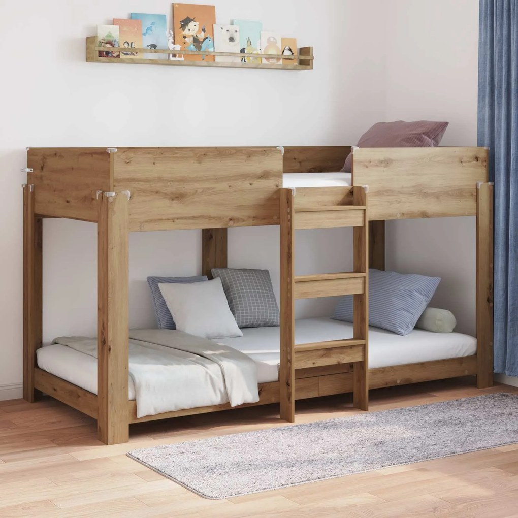 Patrová postel pro děti Artisanový dub 80 x 200 cm 3410530