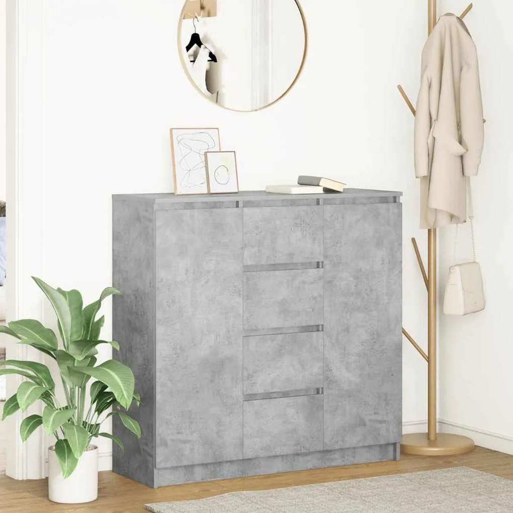 Příborník se zásuvkami betonově šedá kompozitní dřevo 3328456