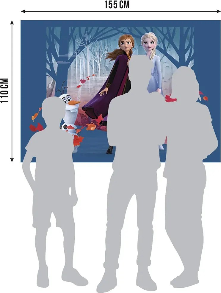 Dětská vliesová fototapeta na zed' Ledové Království v Lese, Disney | 155 x 110 cm | DFTDNM 5264
