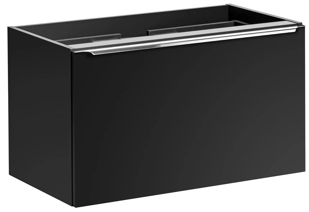 Koupelnová skříňka s umyvadlem a deskou SANTA FE Black DU80/1 | 80 cm