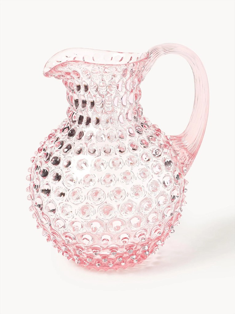 Ručně foukaný džbán Hobnail, 2 l
