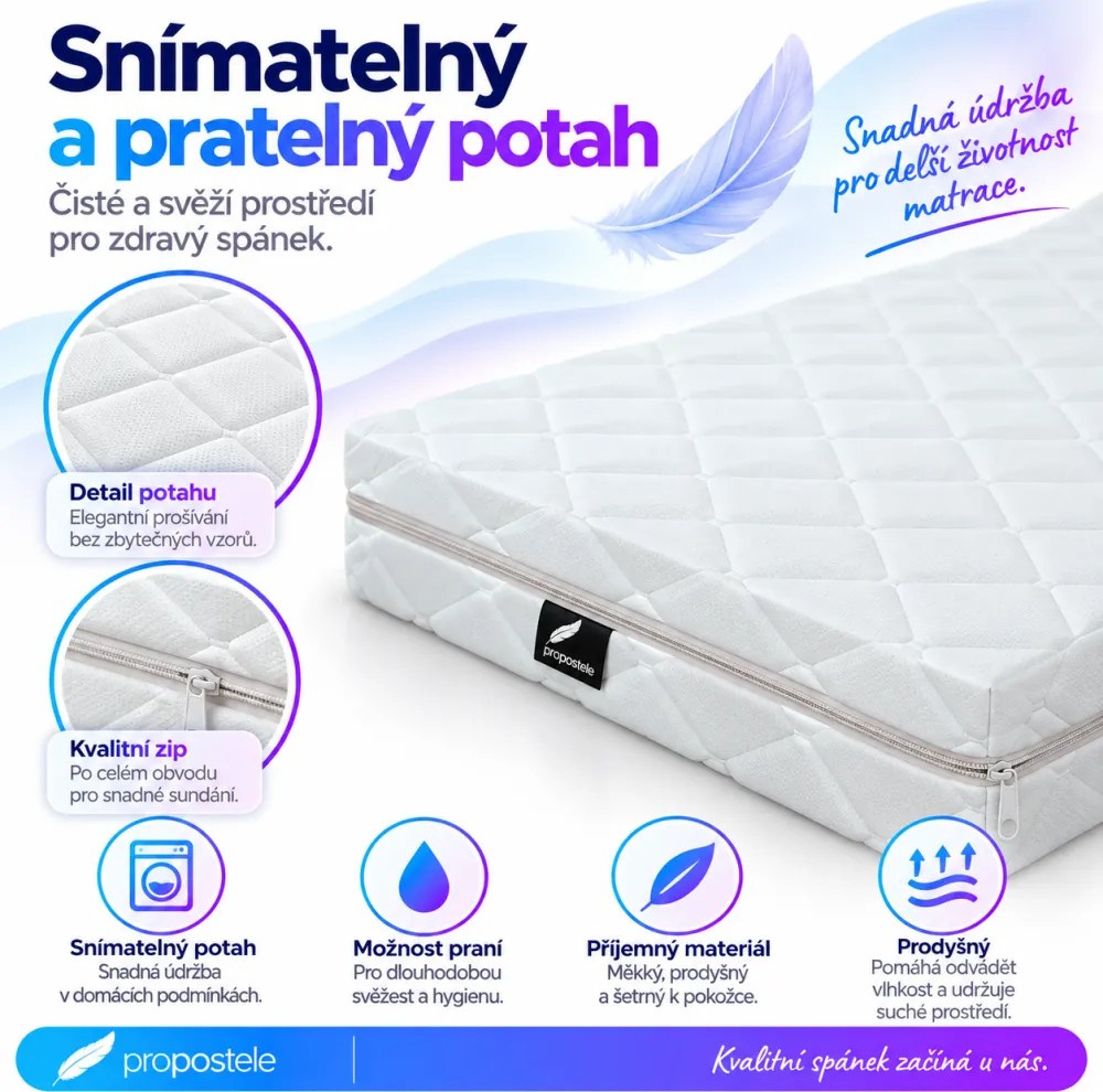 proPOSTELE Matrace Pur 10 cm 120 x 200 cm