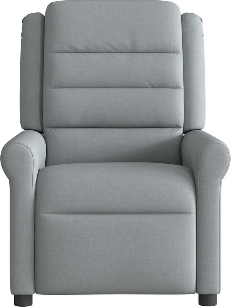 Elektrické masážní polohovací křeslo světle šedé textil 3303304