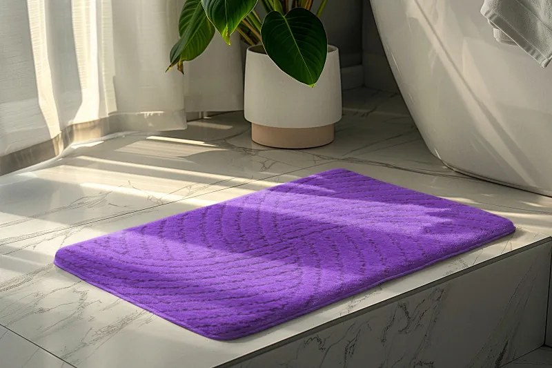 Koupelnová předložka fialová Comfort, 1 set