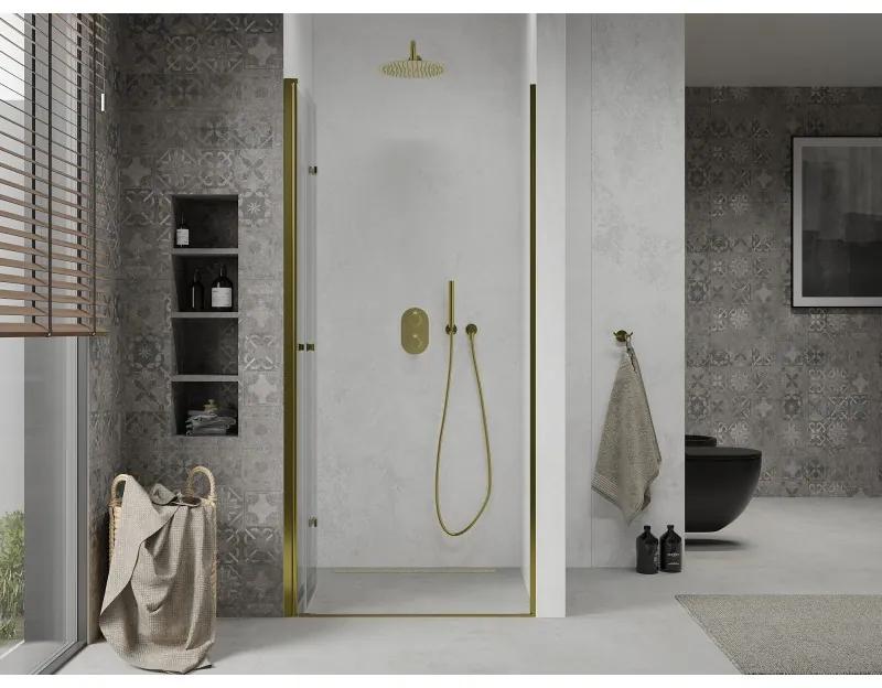 Mexen Lima skládací sprchové dveře 80 cm, Průhledné, Zlatá - 856-080-000-50-00
