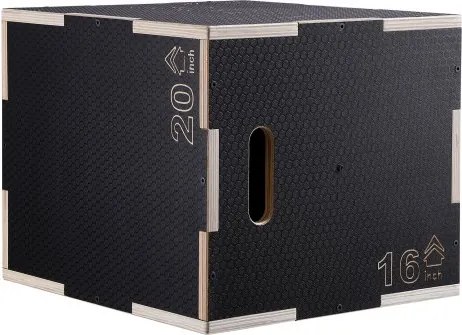 3v1 Plyometrický Jump Box, 50,8 / 45,7 / 40,6 cm