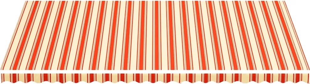Náhradní plachta na markýzu žlutá a oranžová 600 x 350 cm polyesterová 312024