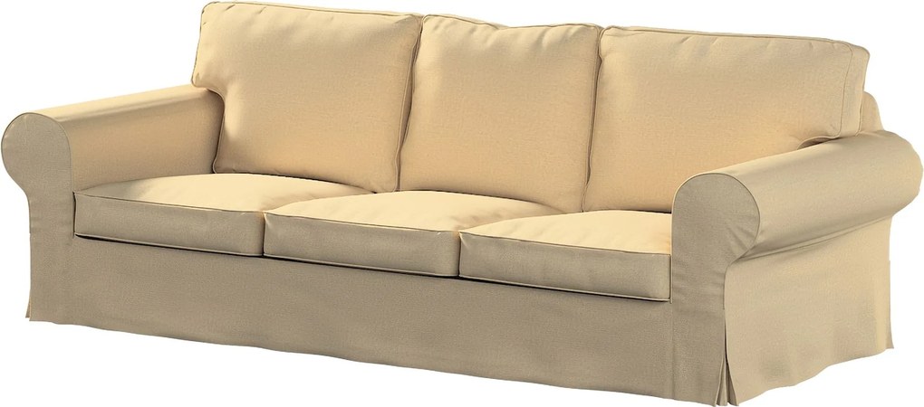 Potah na pohovku IKEA  Ektorp 3-místná, rozkládací STARÝ MODEL PIXBO barva béžová látka lesklé, pletený vzor