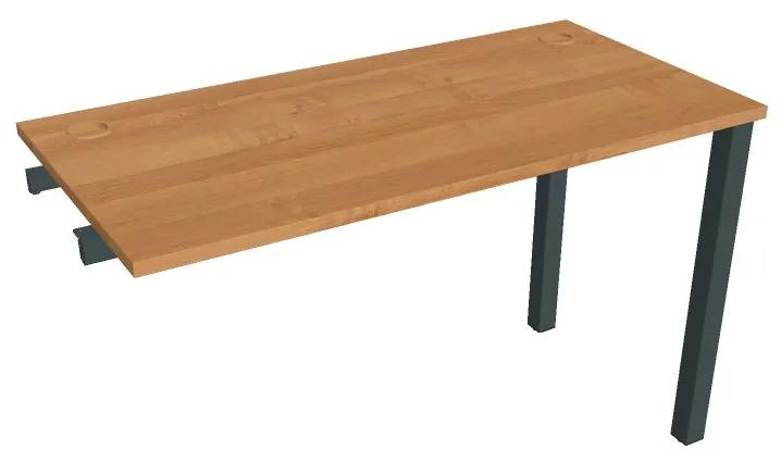 Stůl pracovní řetězící rovný 120 cm hl. 60 cm - Hobis Uni UE 1200 R Dekor stolové desky: olše, Barva nohou: černá