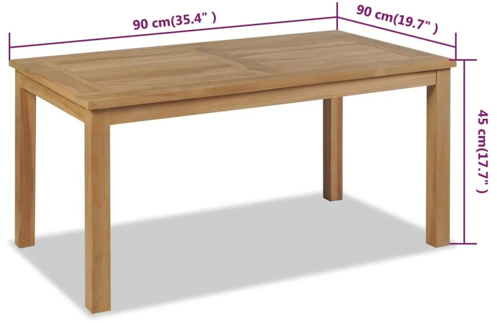 vidaXL Marketos Konferenční stolek teak 90 x 50 x 45 cm