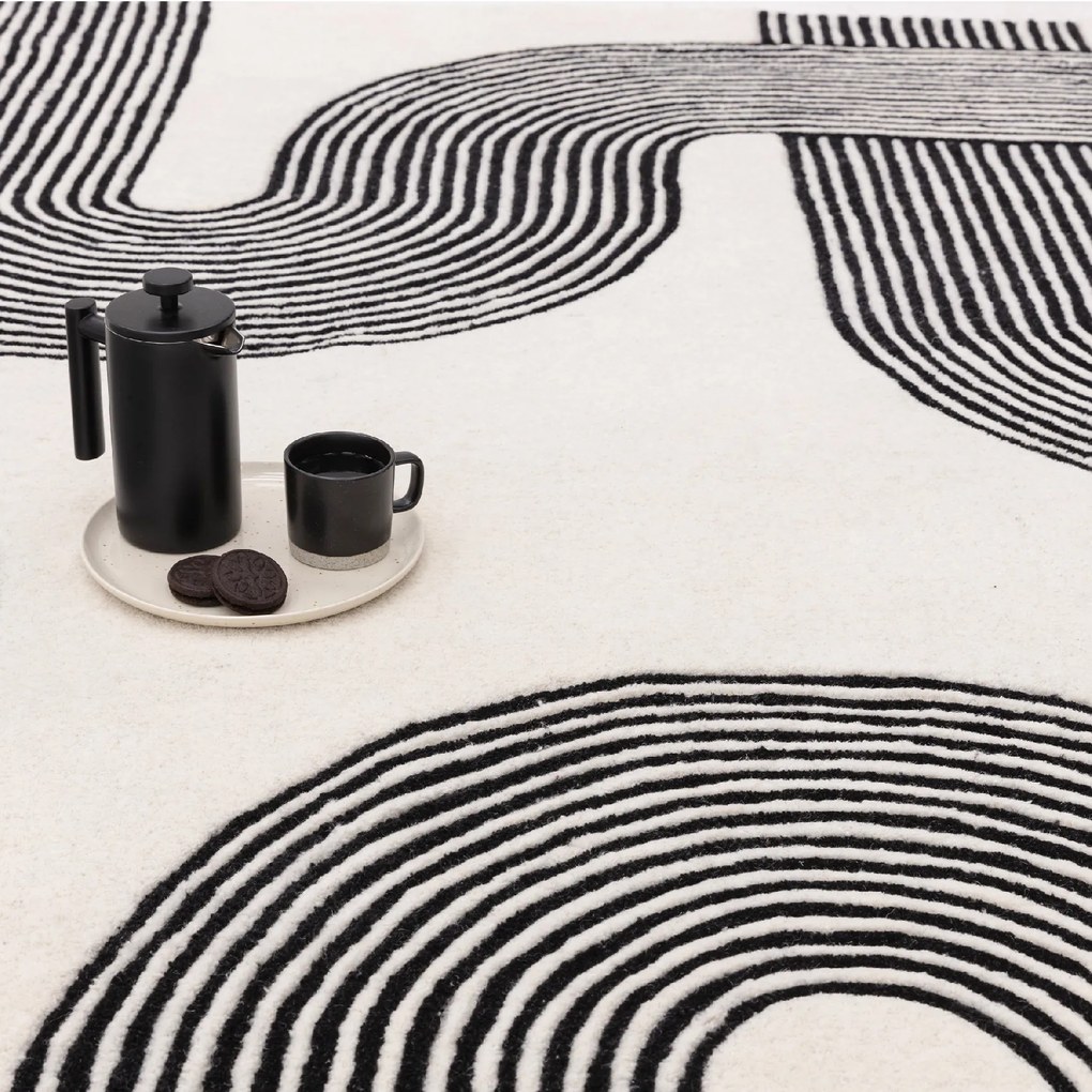 Tribeca Design Kusový koberec Blondie Arches Black Rozměry: 200x300 cm